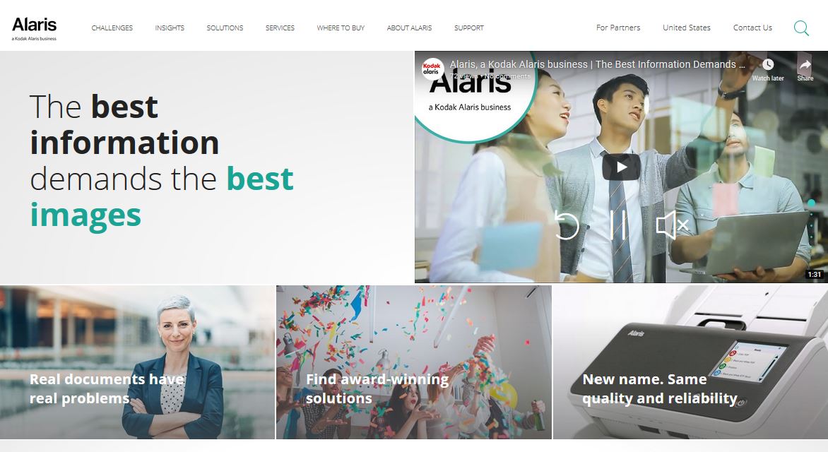 Kodak Alaris Information Management Division Changes Name to Alaris ...