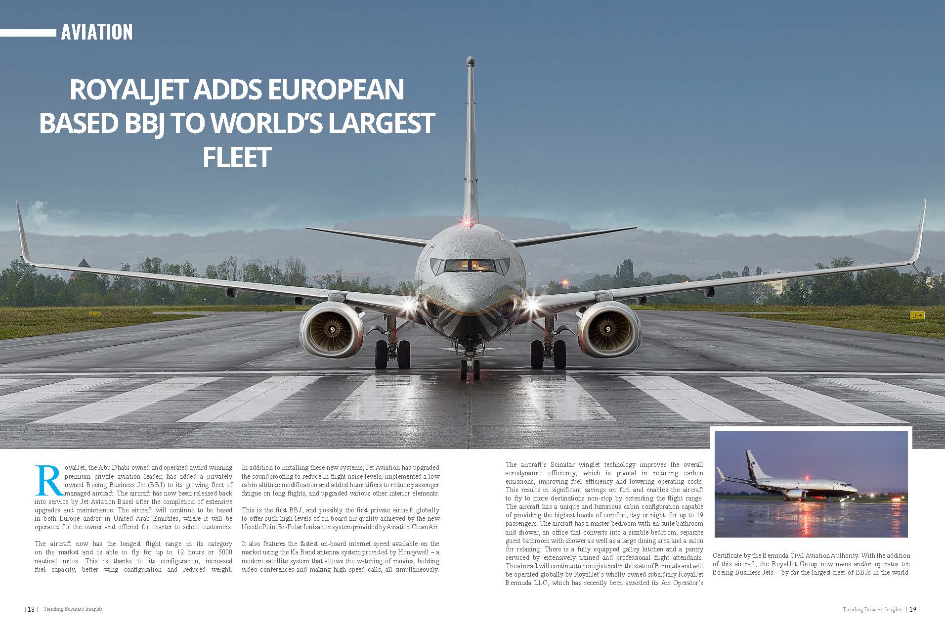 RoyalJet Adds European Based BBJ to World’s Largest Fleet – Business ...